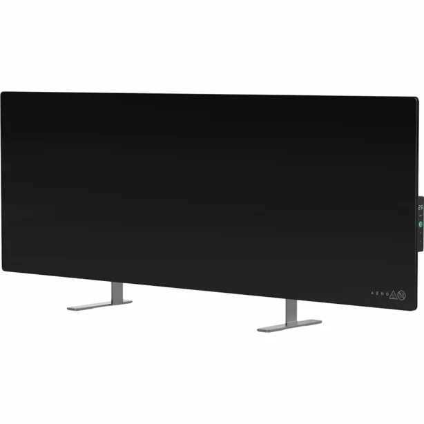 Aeno Premium Eco Smart Heater 700W Led display Tempered glass Black