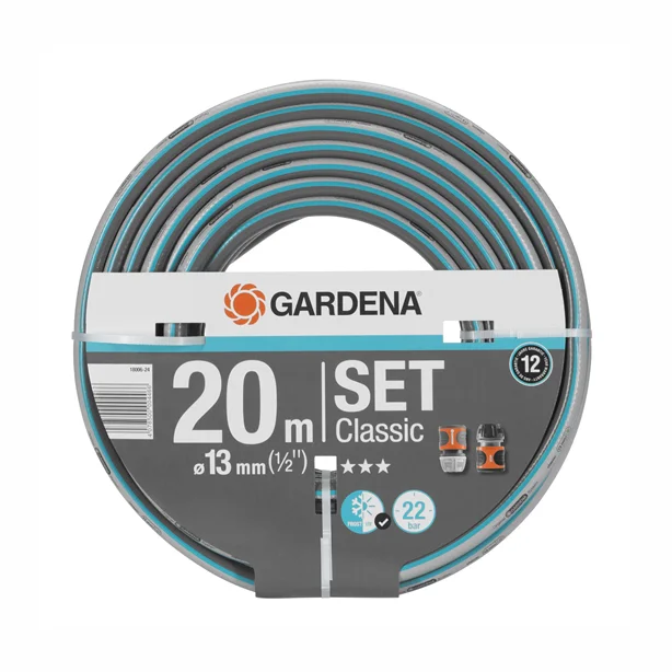 Gardena Classic šļūtene 13 mm (1/2 ") 20m ar savienotājiem