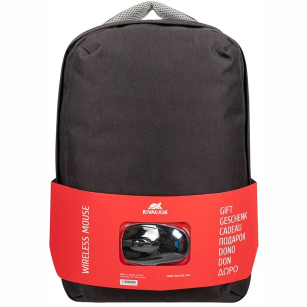 Rivacase Backpack + Wireless Mouse 15.6'' Black