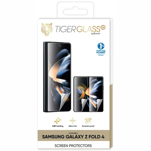Samsung Galaxy Fold 4 Tiger Screen Film By Muvit Transparent