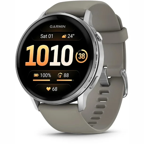 Garmin Venu 4 - 45mm Silver with Silver Grey Silicone Band