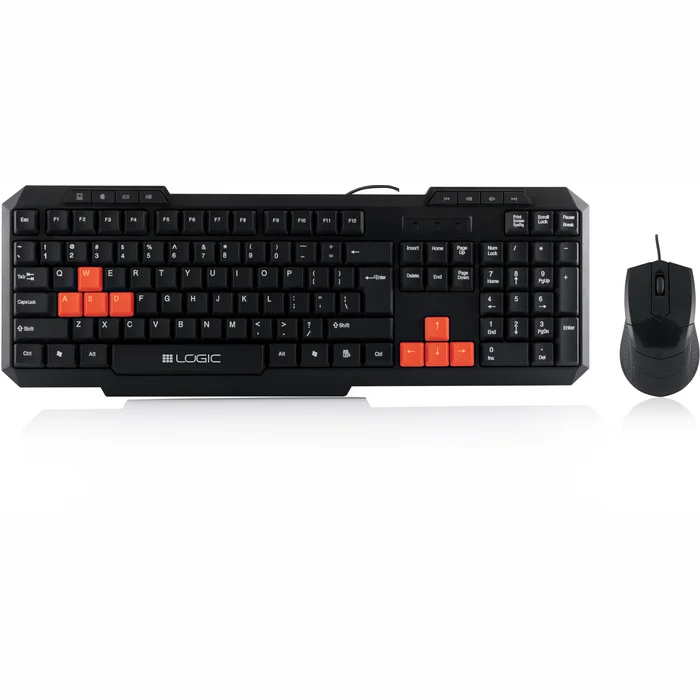 Klaviatūra Modecom LKM-201 Keyboard + Mouse (EN/RU)
